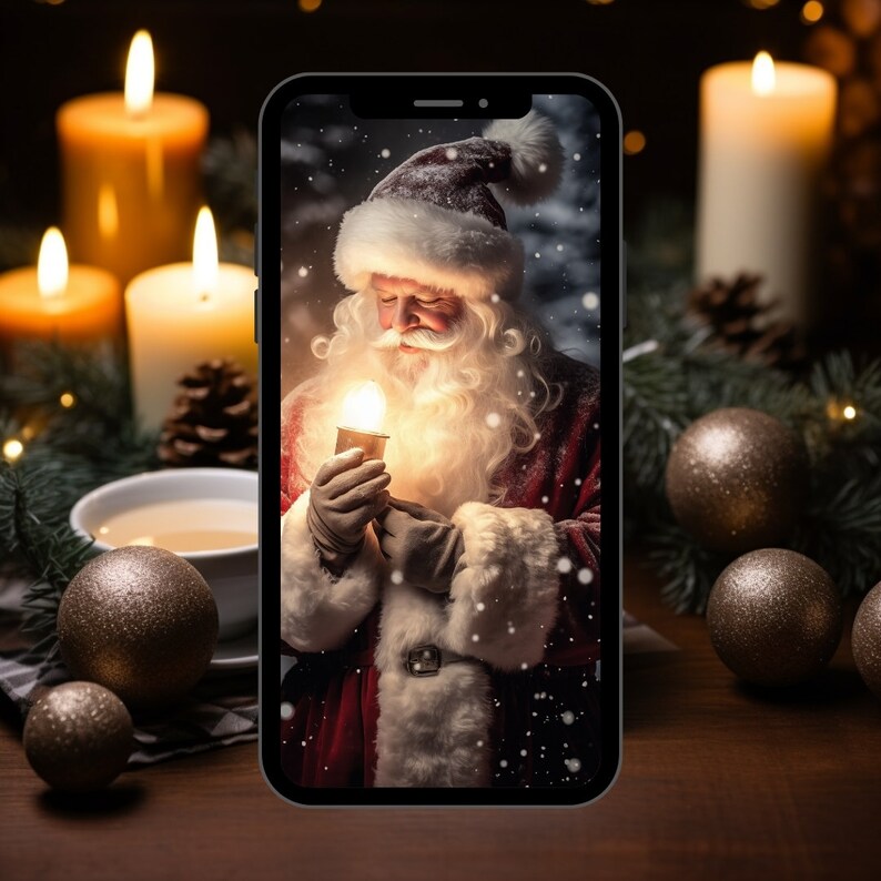 Christmas Mobile Wallpapers Collection Santa Claus Screen Lock iPhone ...