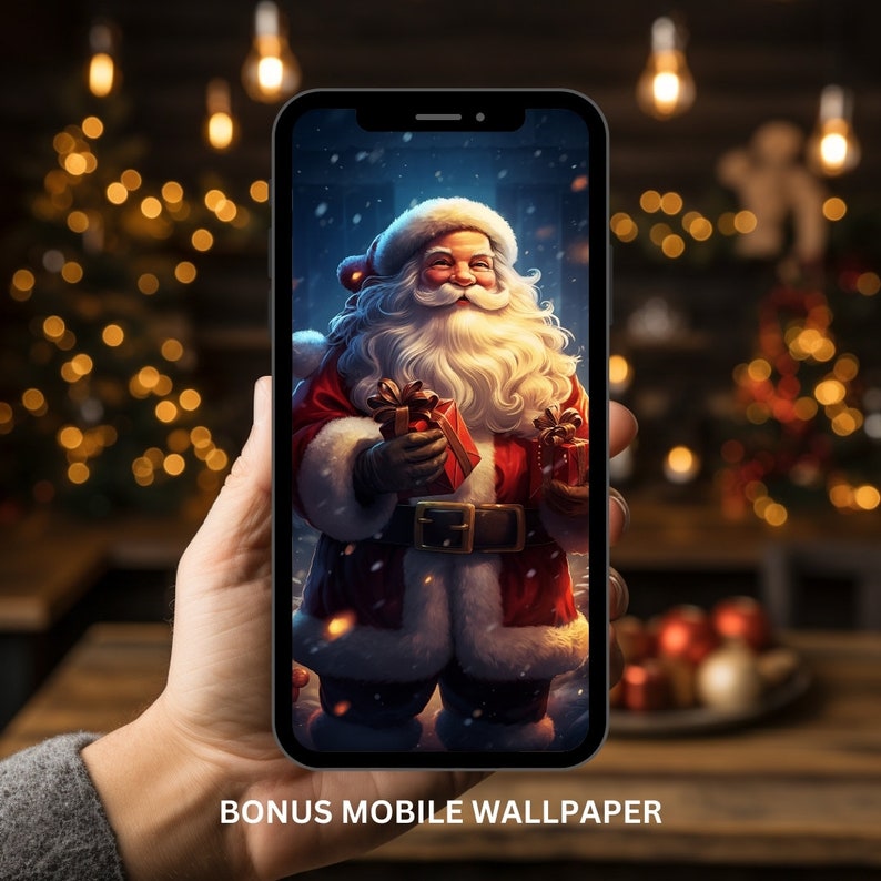 Christmas Mobile Wallpapers Collection Santa Claus Screen Lock iPhone ...