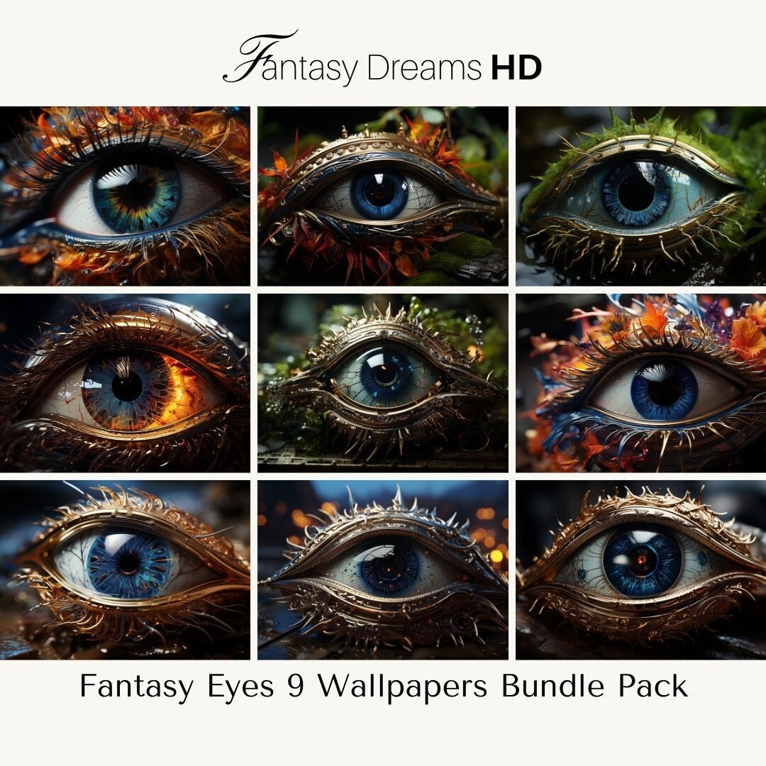 Fantasy Eyes Wallpaper Bundle | Set of 9 Images | 3:2 Ratio | 4K High ...