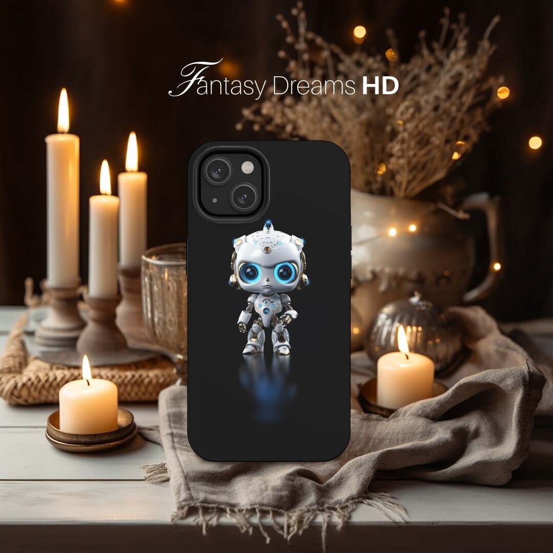 Cute Robot iPhone Case | Slim Fit Cover | Luxury Glossy Finish ...
