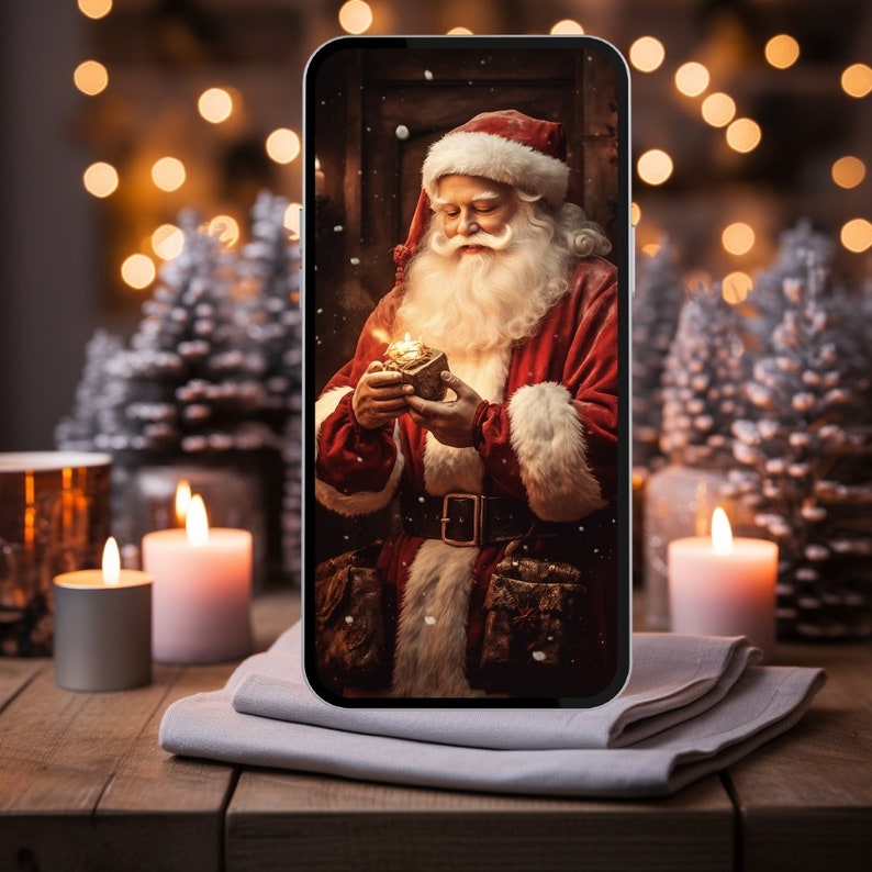 Christmas Mobile Wallpapers Collection Santa Claus Screen Lock iPhone ...