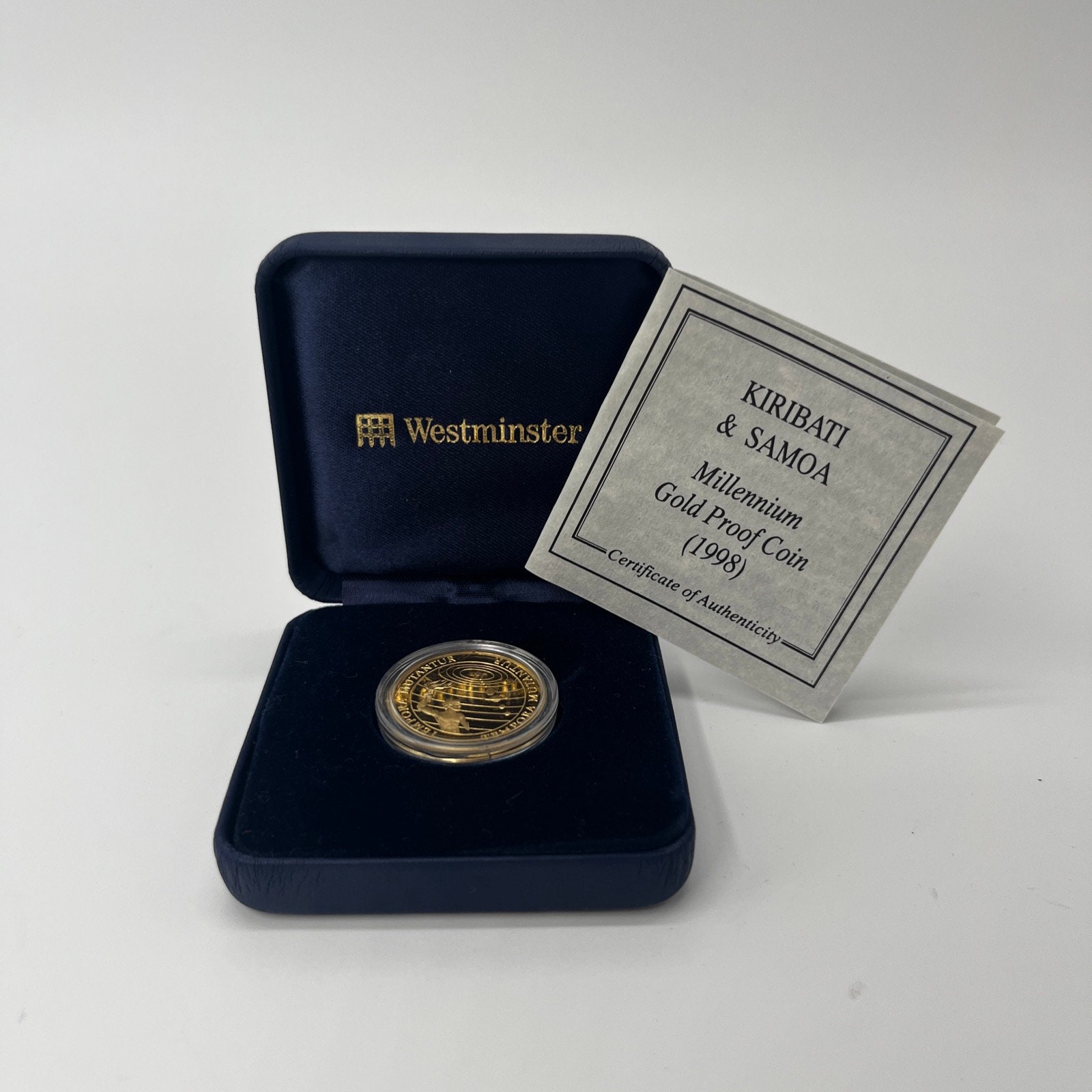 Kiribati and Samoa Millennium Gold Proof Coin 1998 With Certificate ...