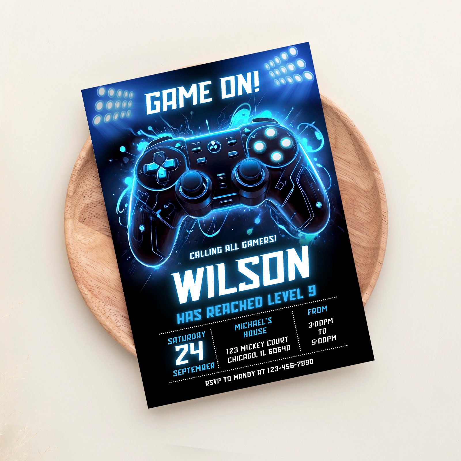 Editable Arcade Party Invite, Printable Video Game Party Invitation ...