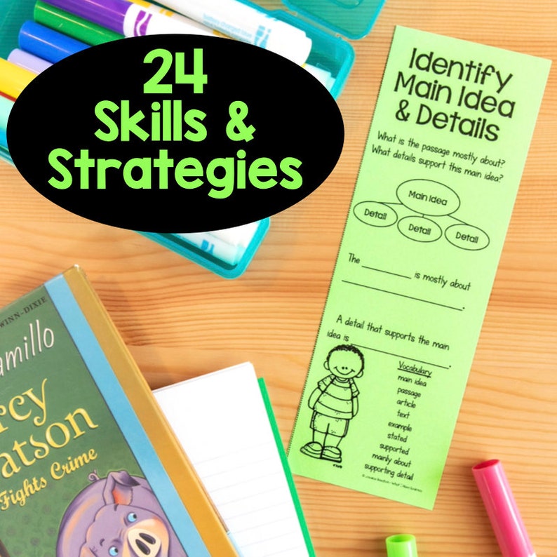 Reading Comprehension Bookmarks - Questions & Sentence Frames Skills ...