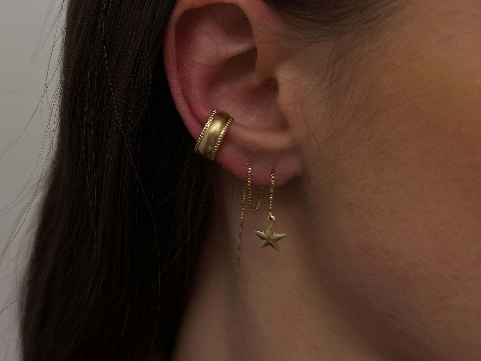 Conch Earring, Ear Cuff 14k Gold Filled, Adjustable Ear Cuff, Non Pierced Earring, Fake Conch ...
