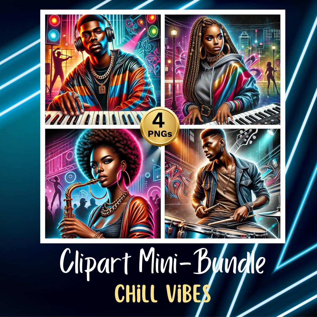 Chill Vibes Urban Art Clipart Bundle | 4 PNG Files | Urban Graffiti ...