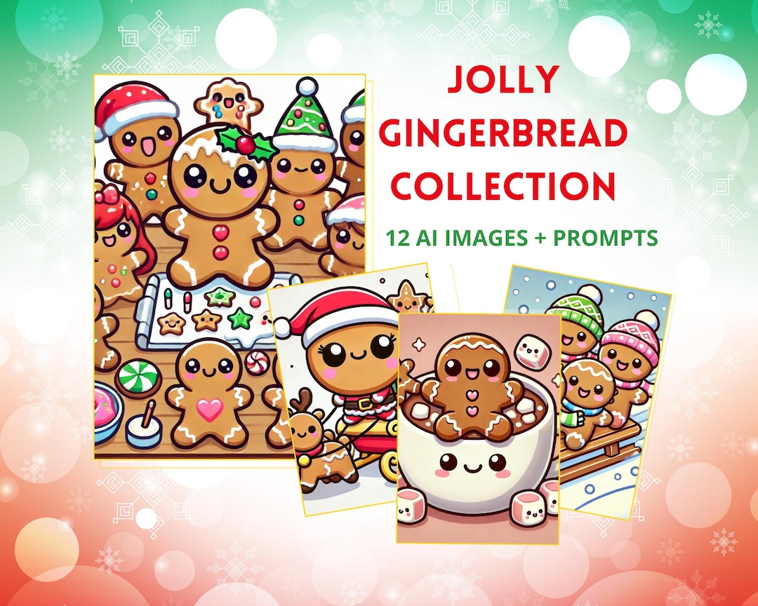 Gingerbread Man Christmas Clipart | 12 Holiday Pngs (instructions ...