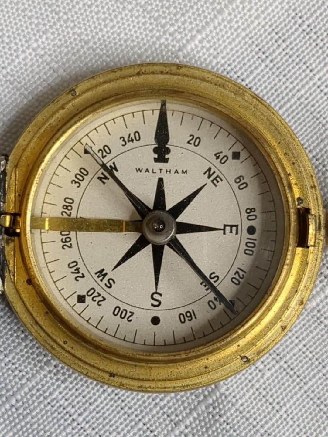 Vintage WWII U.S. Military Waltham Brass Pocket Compass - Etsy