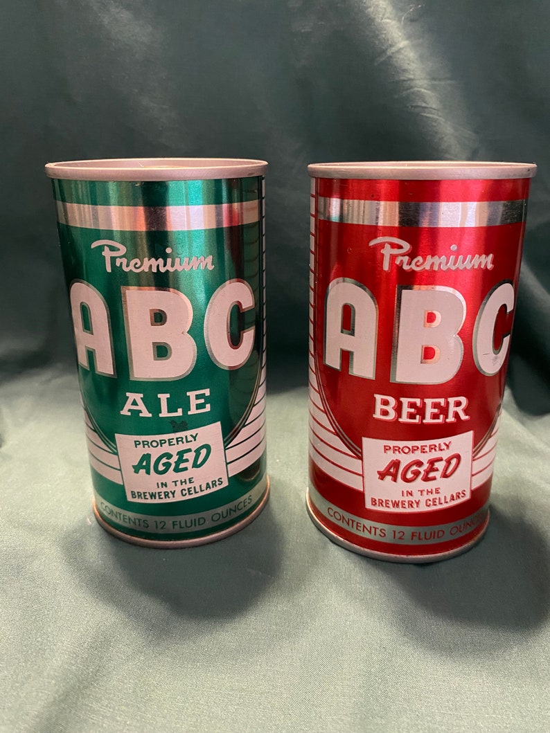 ABC Premium Ale and Beer 12 Oz Cans Bottom Opened - Etsy