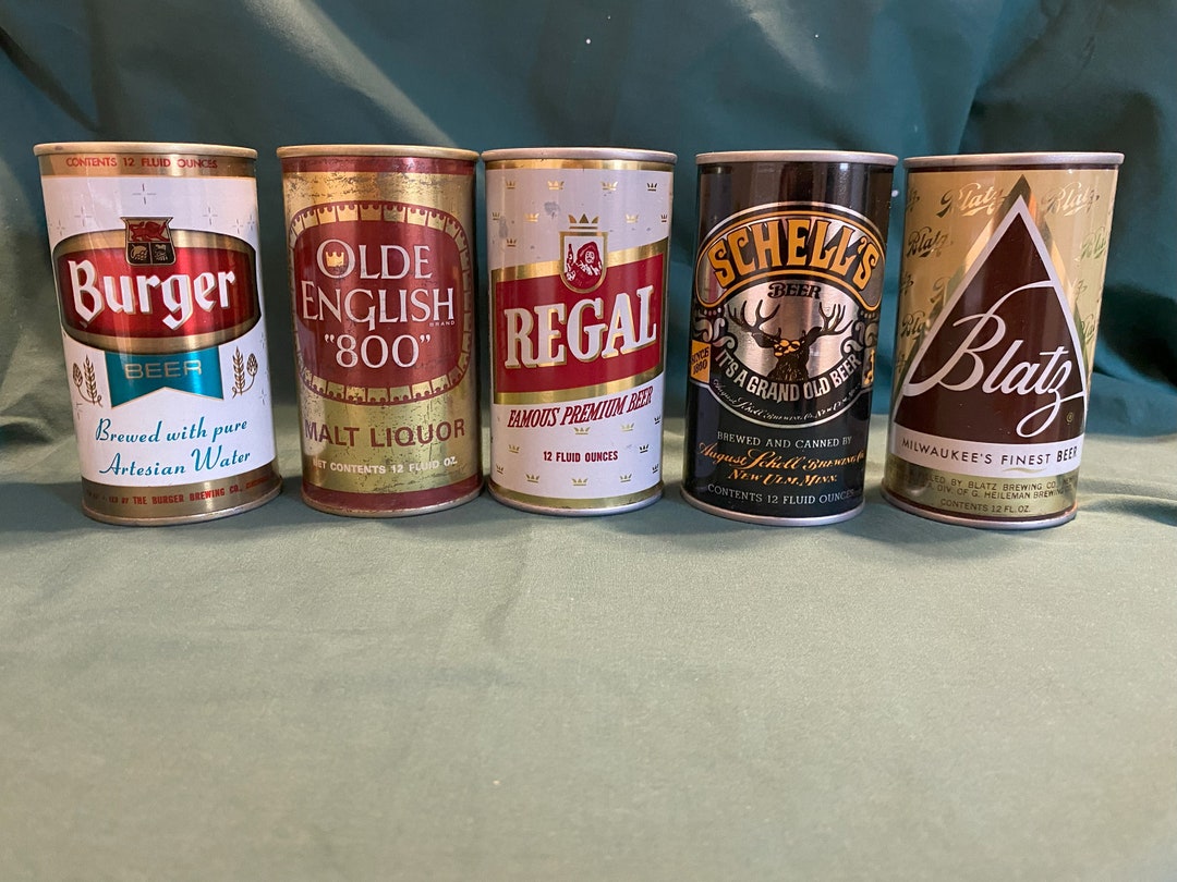 Vintage 1970s Assorted Beers. Five Cans. - Etsy