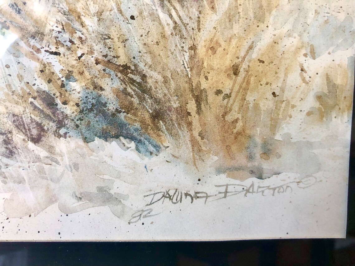 Vintage, Famous "dawna Barton" 1982 Watercolor Painting Print With ...