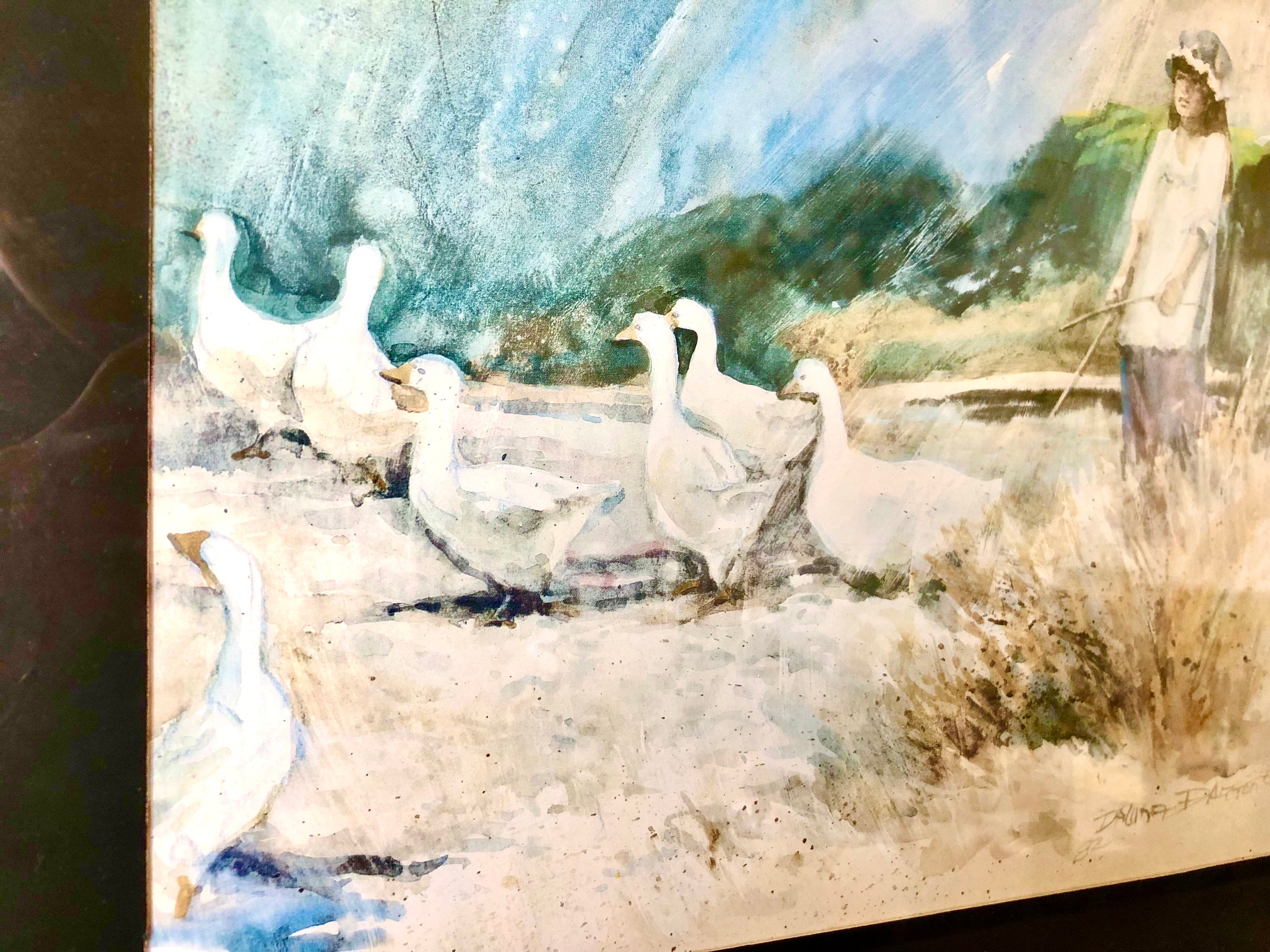 Vintage, Famous "dawna Barton" 1982 Watercolor Painting Print With ...