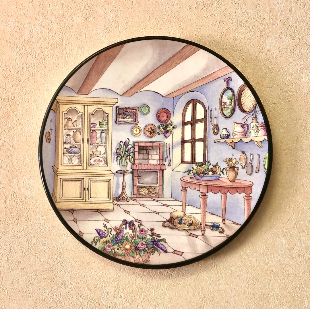 Vintage, Ceramic Wall Hanging Handmade Decorative Plate 22.5 Cm - Etsy