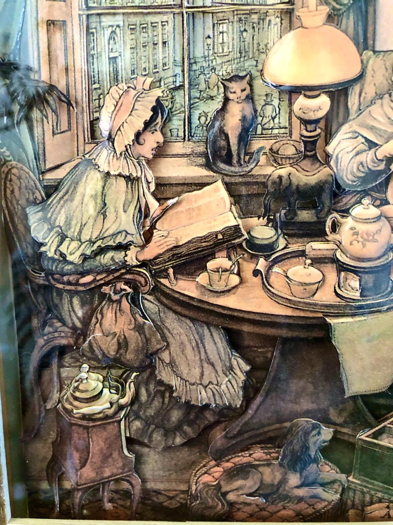 Handcut, Gouache and Ink 3D Artwork Copy of an Original anton Pieck ...