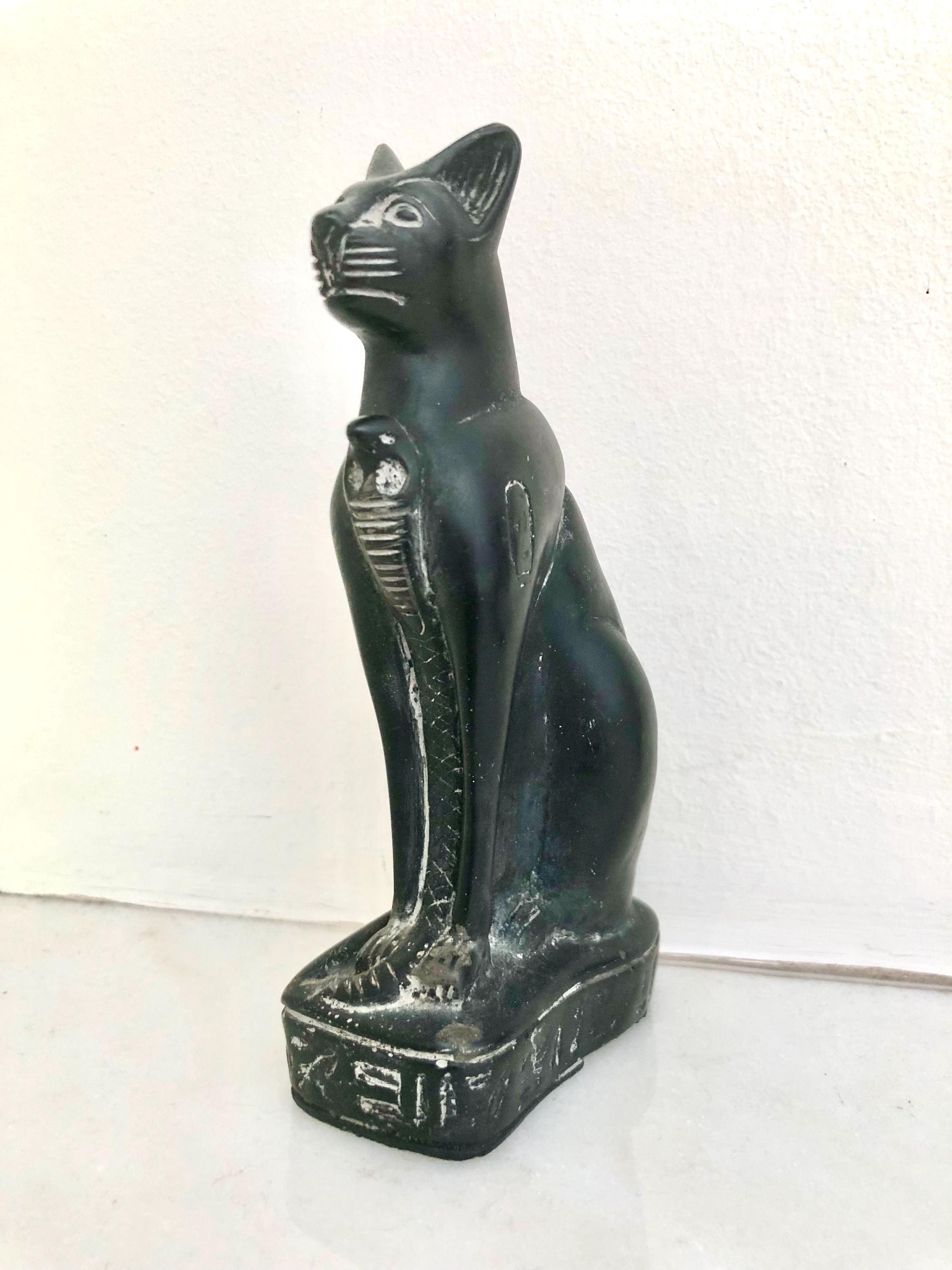 Vintage, Egyptian Goddess Bastet Figurine Made of Solid Resin, 16x9 Cm ...