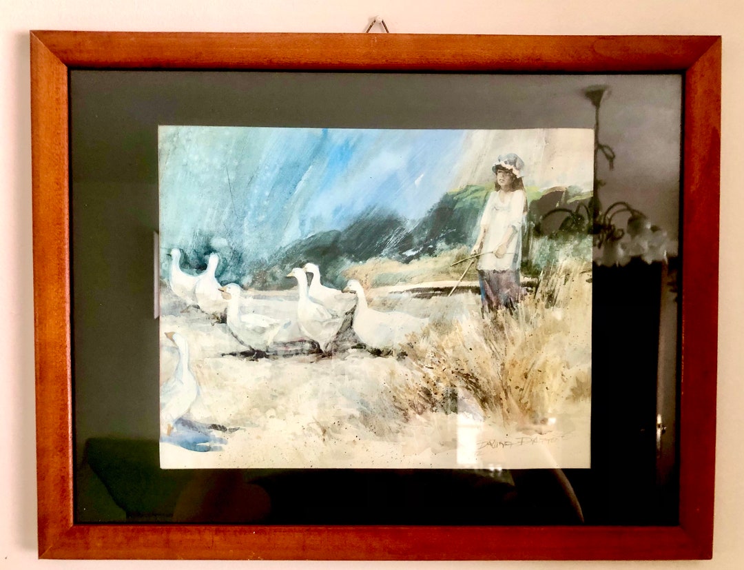 Vintage, Famous "dawna Barton" 1982 Watercolor Painting Print With ...