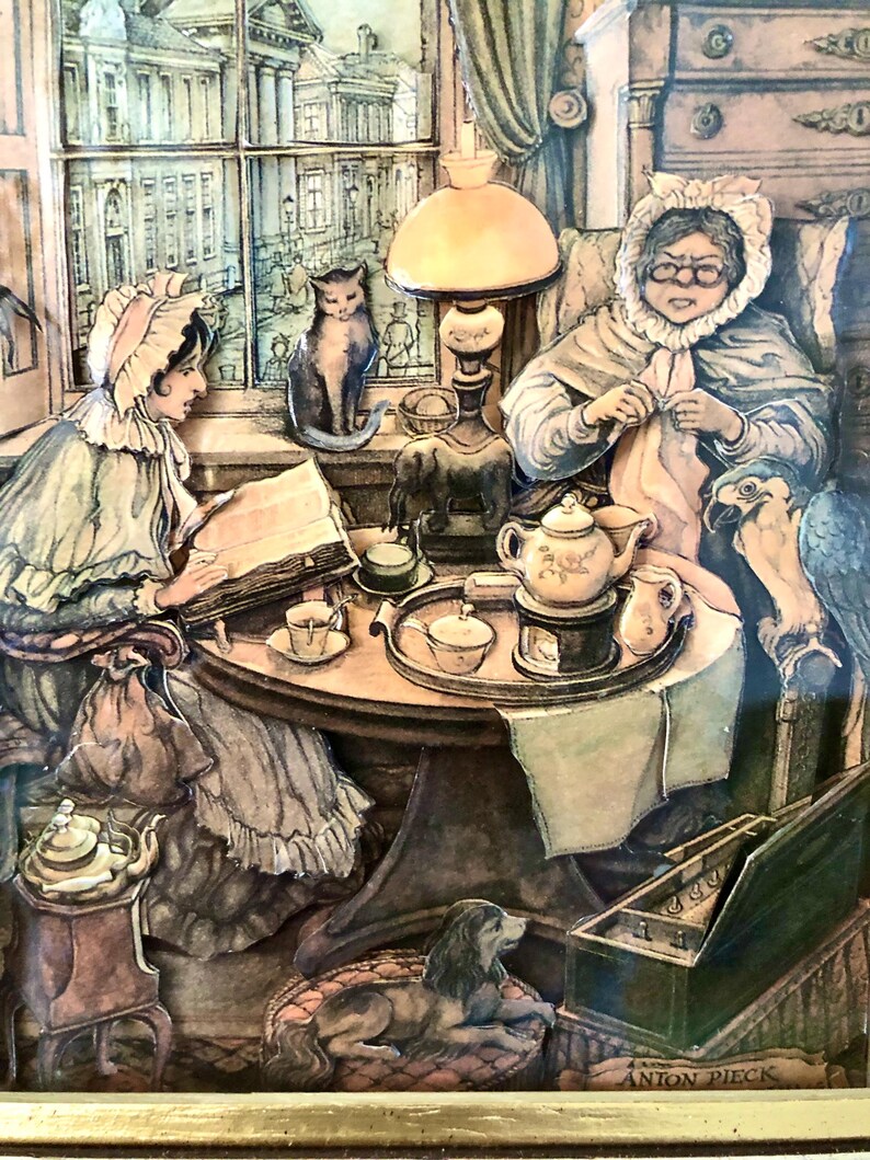 Handcut, Gouache and Ink 3D Artwork Copy of an Original anton Pieck ...