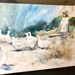 Vintage, Famous "dawna Barton" 1982 Watercolor Painting Print With ...