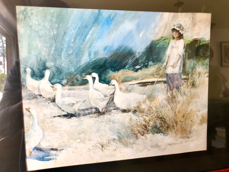 Vintage, Famous "dawna Barton" 1982 Watercolor Painting Print With ...