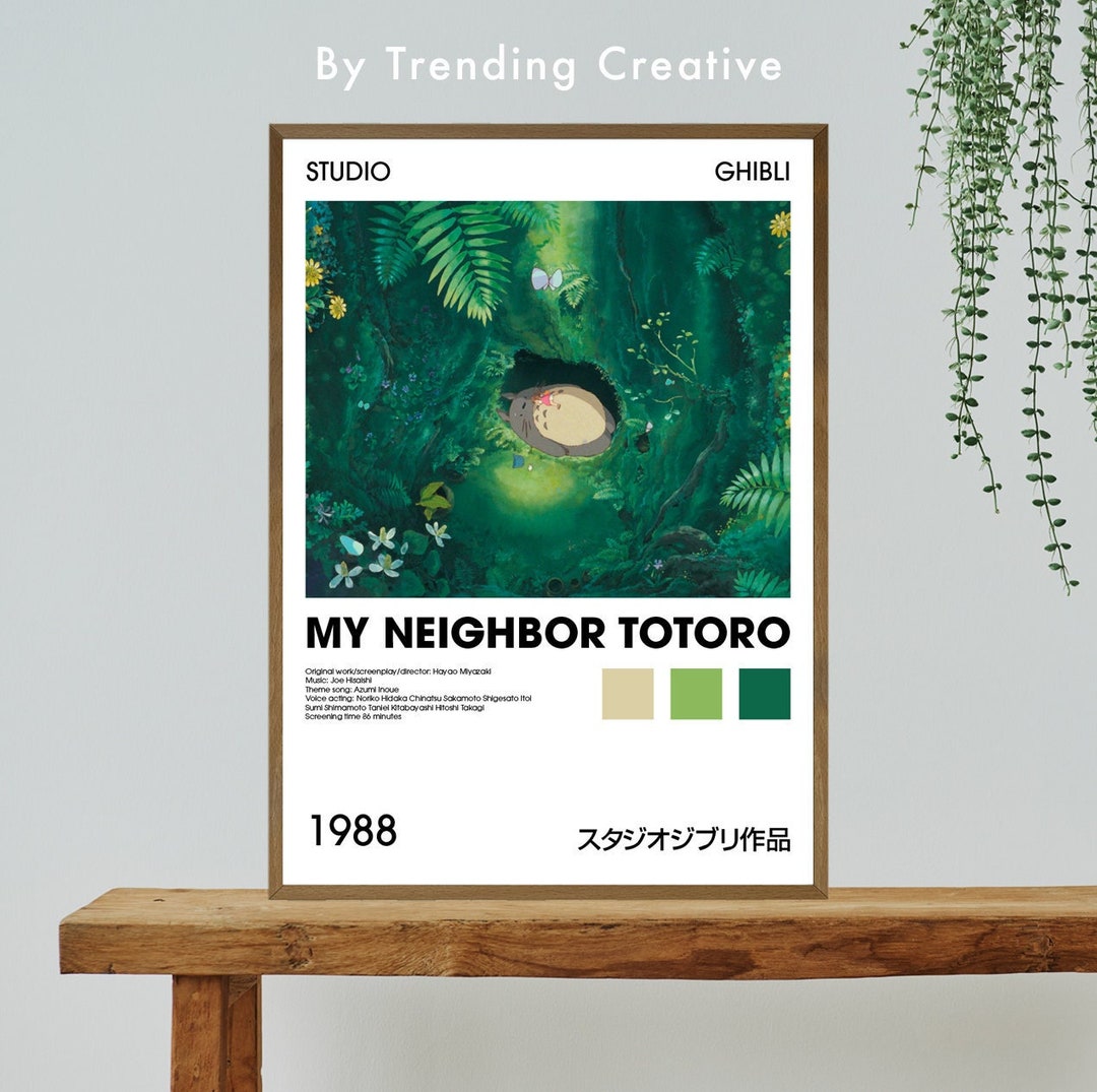 My Neighbor Totoro Poster Studio Ghibli Anime Film Movie - Etsy