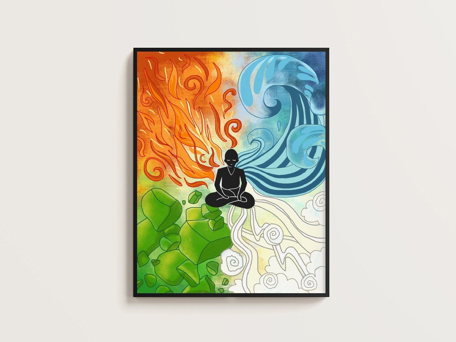 Illustrated Poster Digital Download Element Theme Hand Drawn Style ...