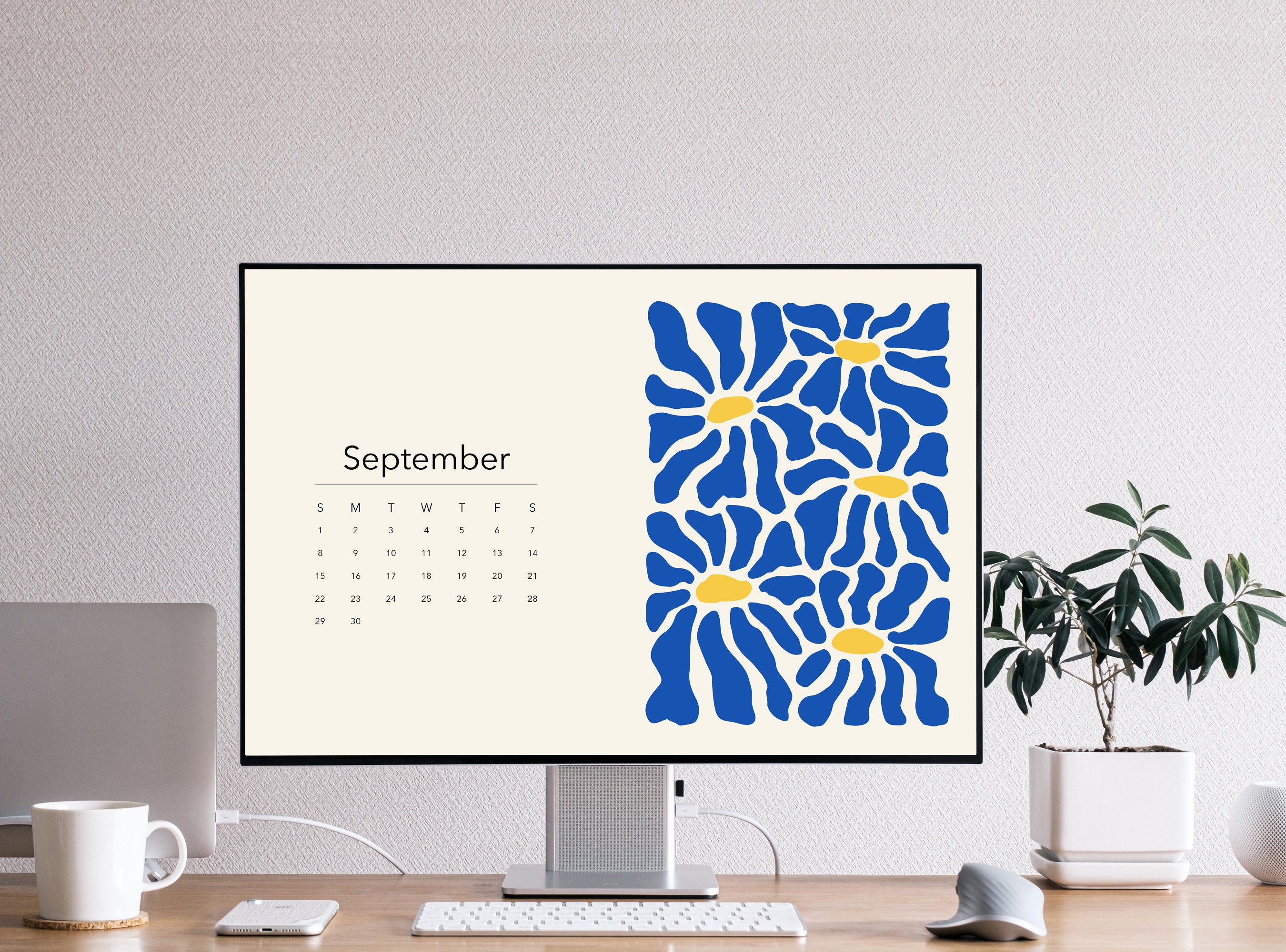 2024 Henri Matisse Themed Desktop Monthly Calendar Wallpaper - Etsy