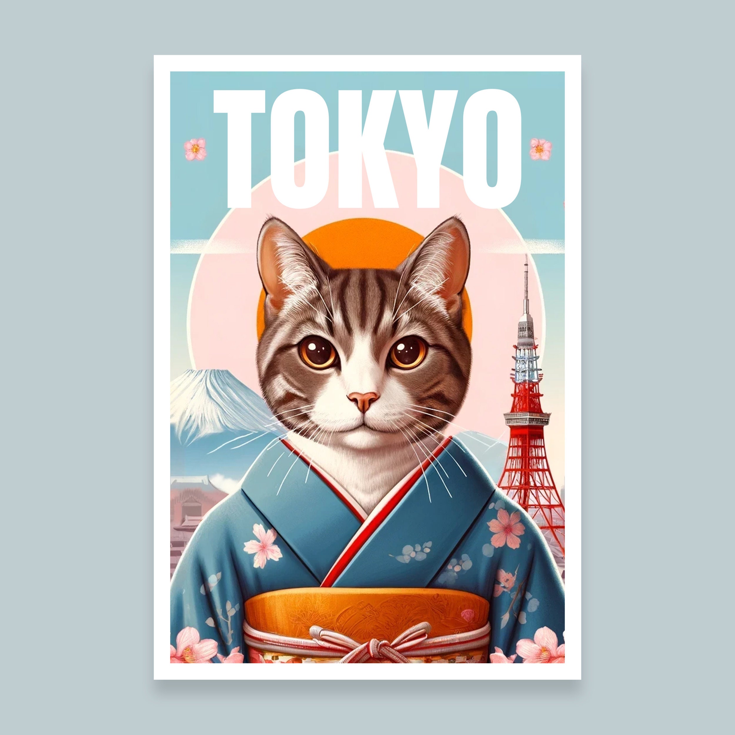 Cat Postcards Set - Cute Cats in Iconic City Outfits | Tokyo, Shanghai ...
