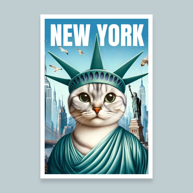 Cat Postcards Set - Cute Cats in Iconic City Outfits | Tokyo, Shanghai ...