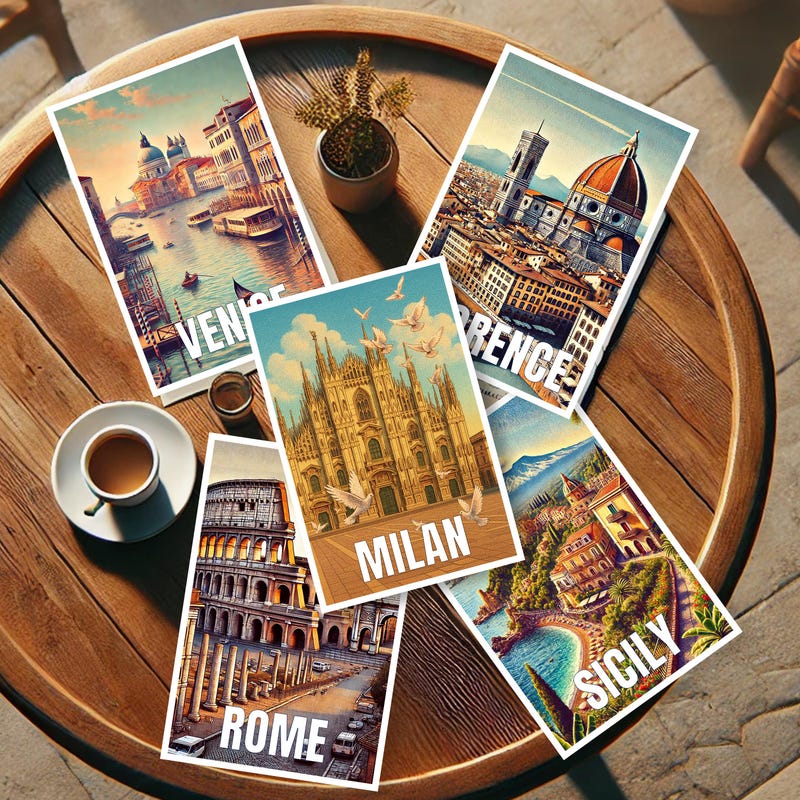 Italian Postcards - Etsy