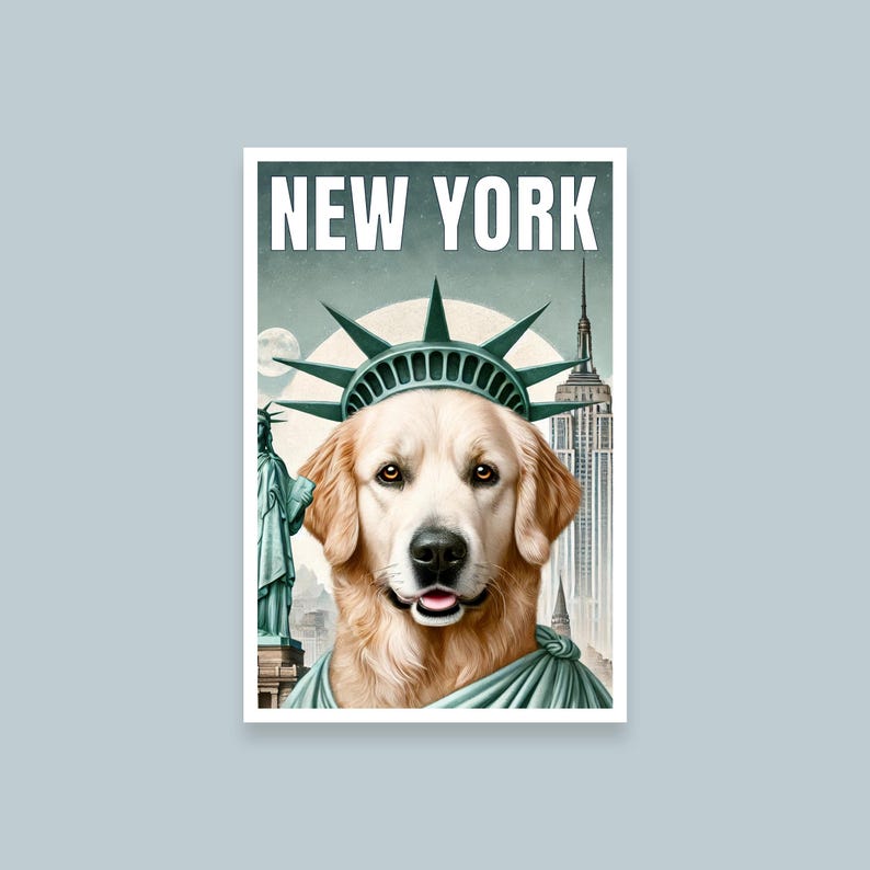 Dog Postcards Set - Cute Dogs in Iconic City Outfits | Tokyo, New York ...