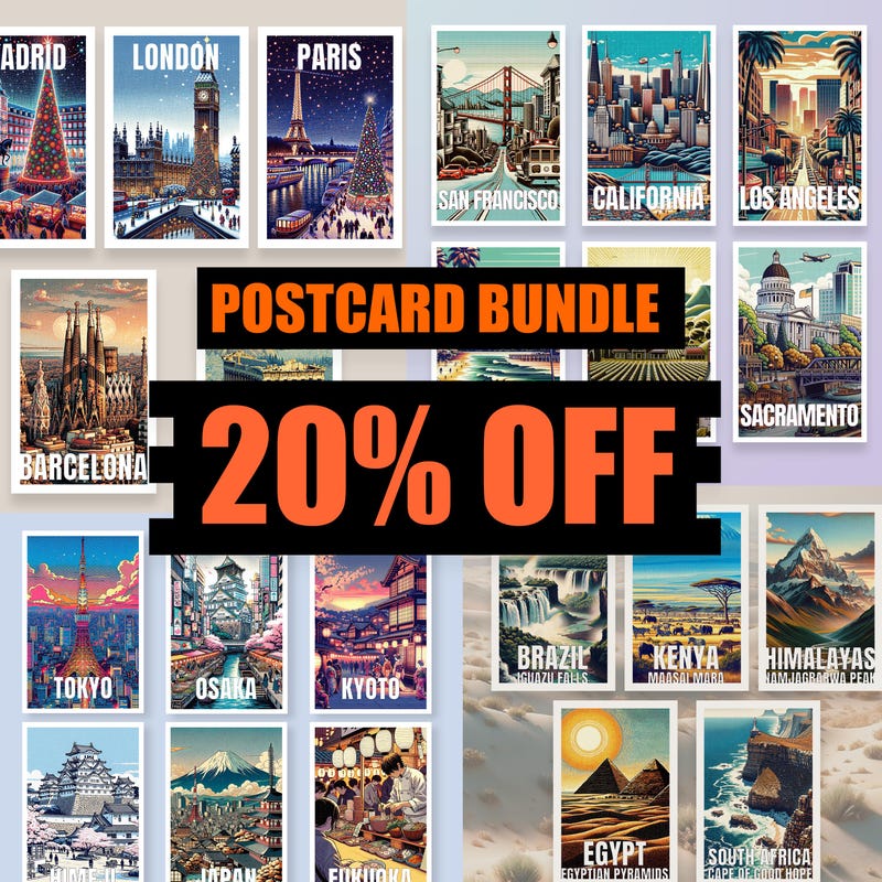 Travel Postcards - Etsy