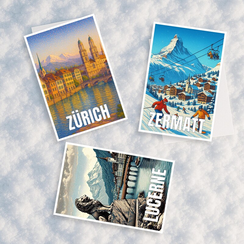 Swiss Postcard - Etsy