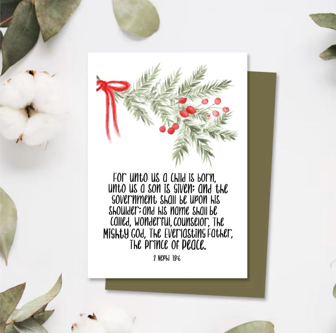 Printable Handout Wall Decor Christmas LDS Scripture - Etsy