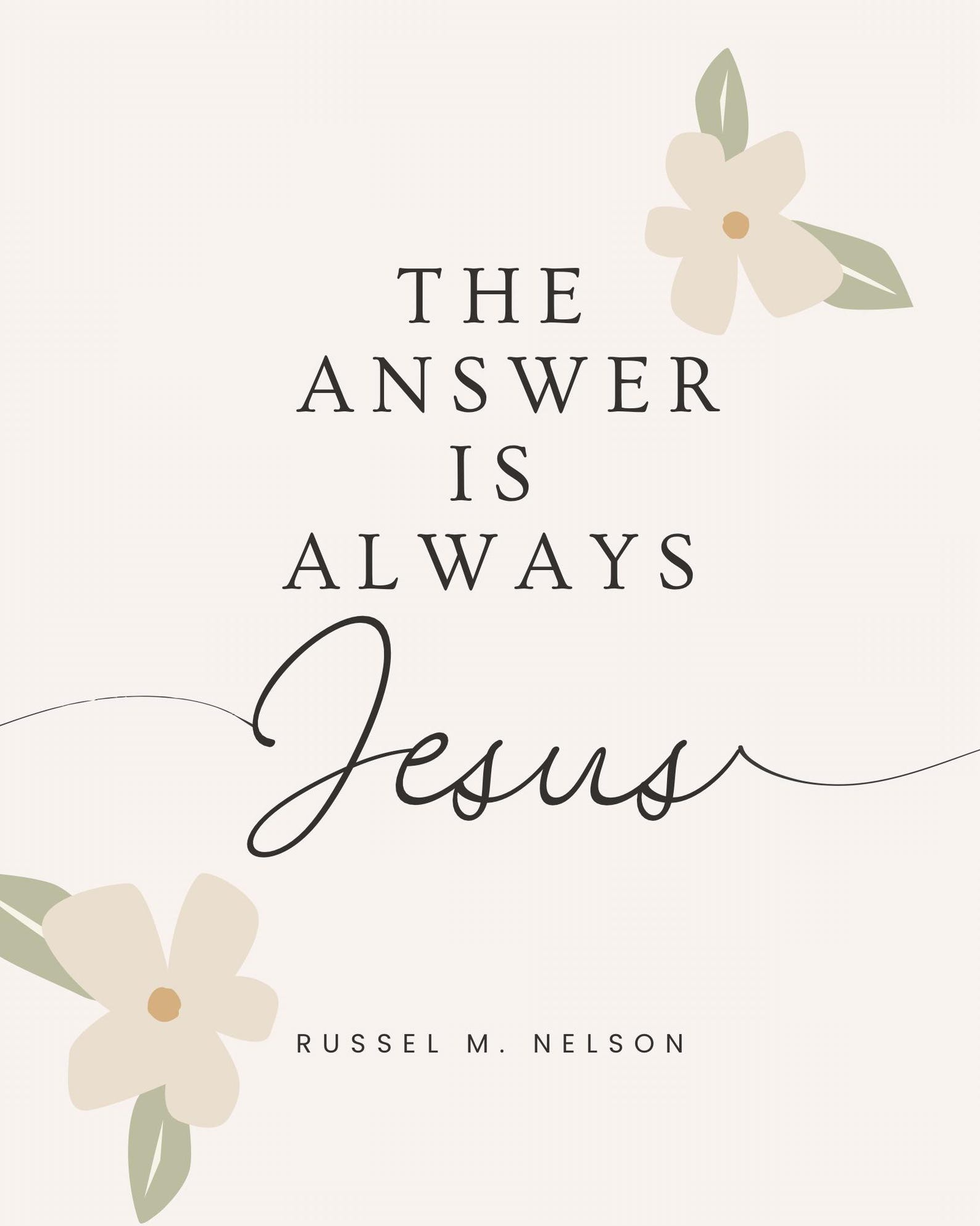 The Answer is Always Jesus Wall Art Digital Download - Etsy