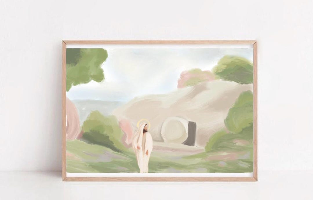 Easter He is Risen Painting - Etsy