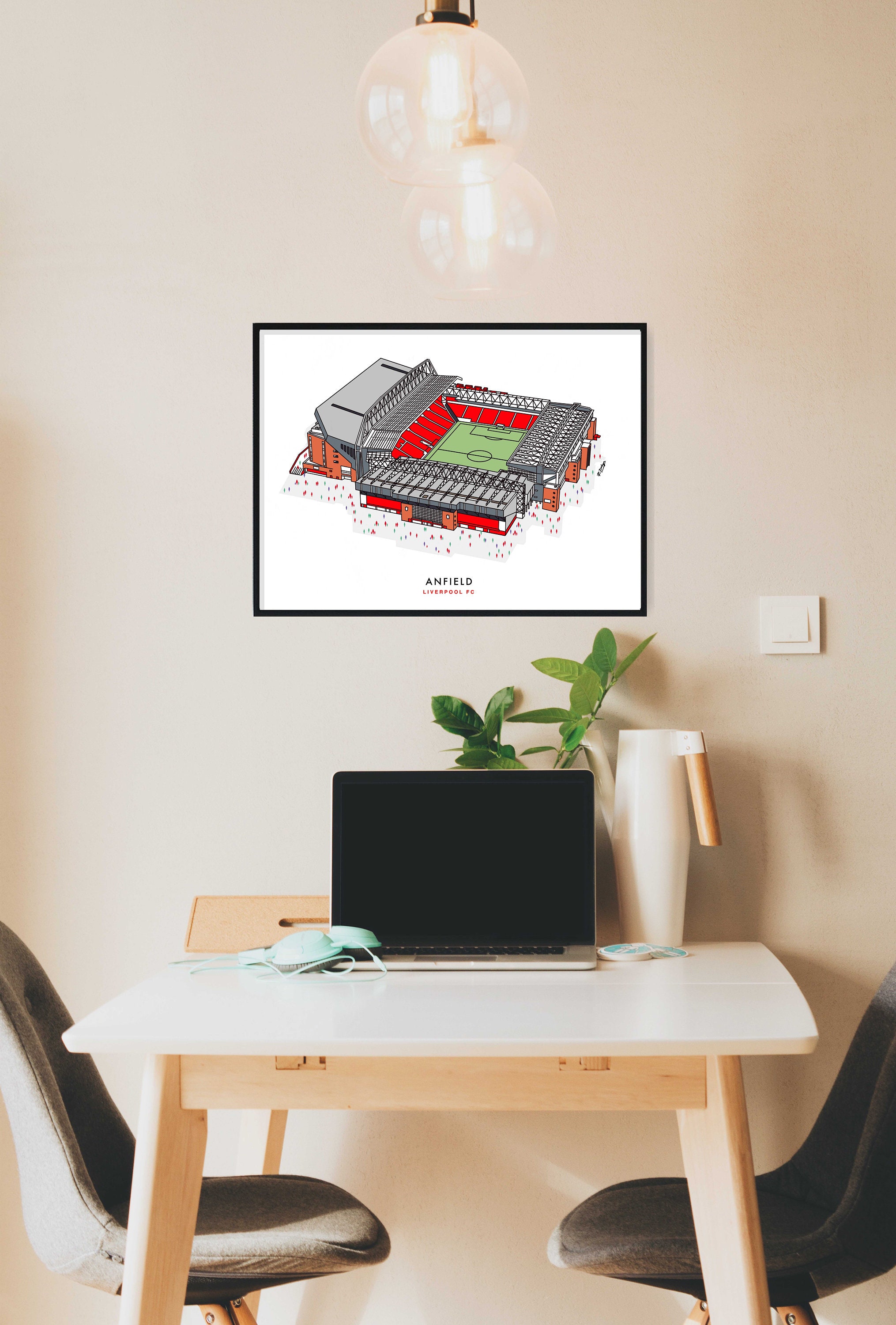 ANFIELD STADIUM Digital Sketch Print A3 Size Ideal Birthday Gift for ...