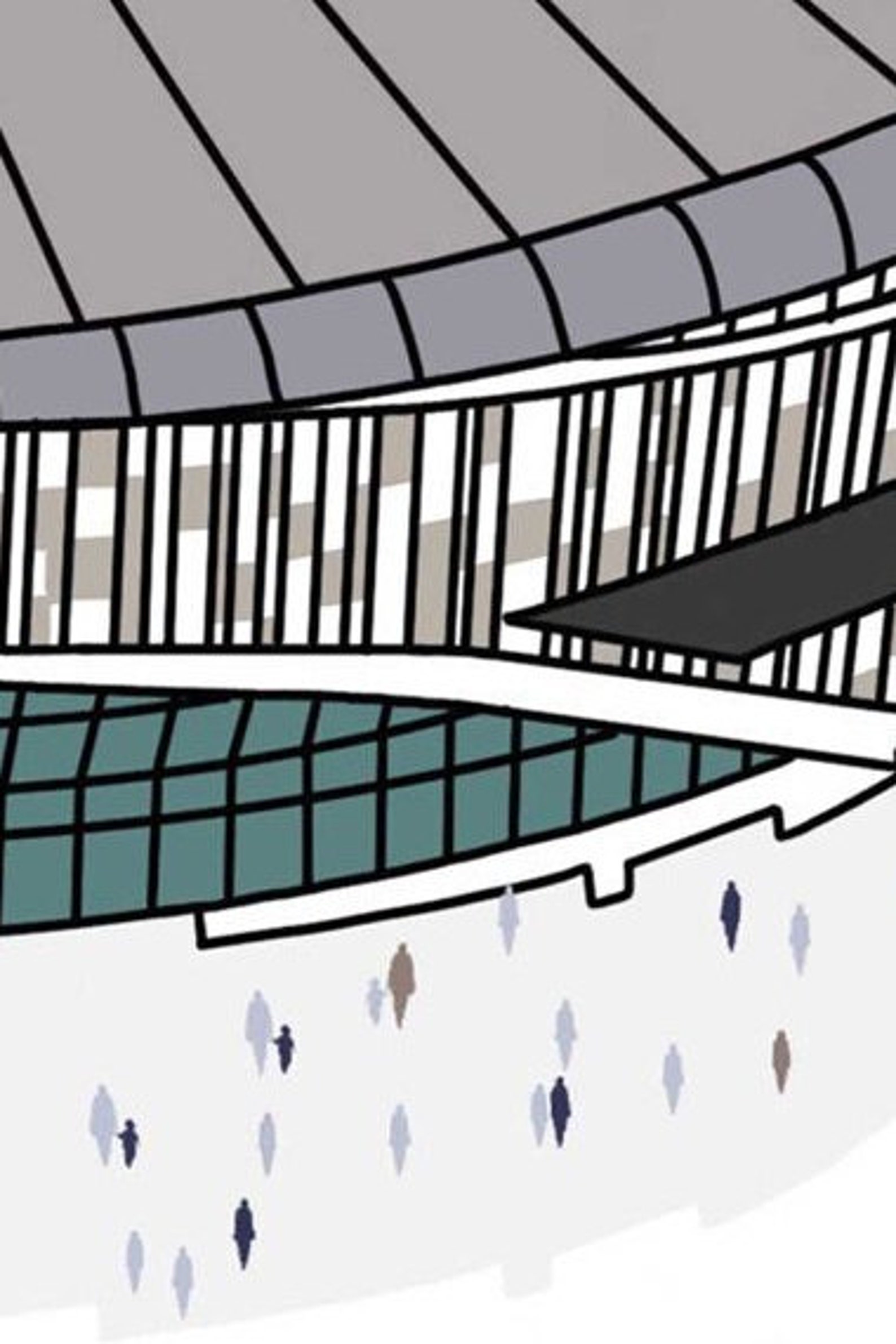 TOTTENHAM HOTSPUR STADIUM Digital Sketch Print A3 Size Ideal Birthday ...