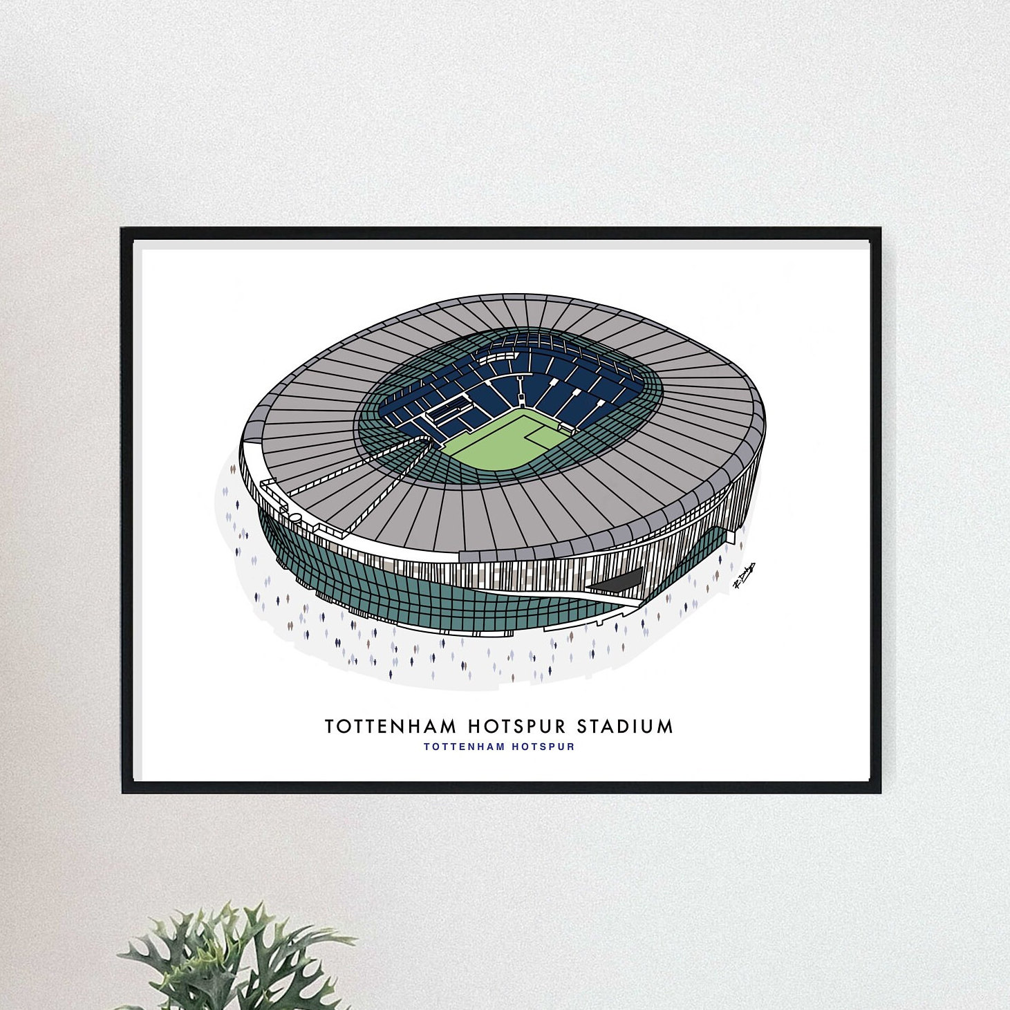 Tottenham Hotspur Stadium Digital Sketch Print A3 Size - Etsy