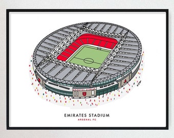 ETIHAD STADIUM Digital Sketch Print A3 Size Ideal Birthday Gift for ...