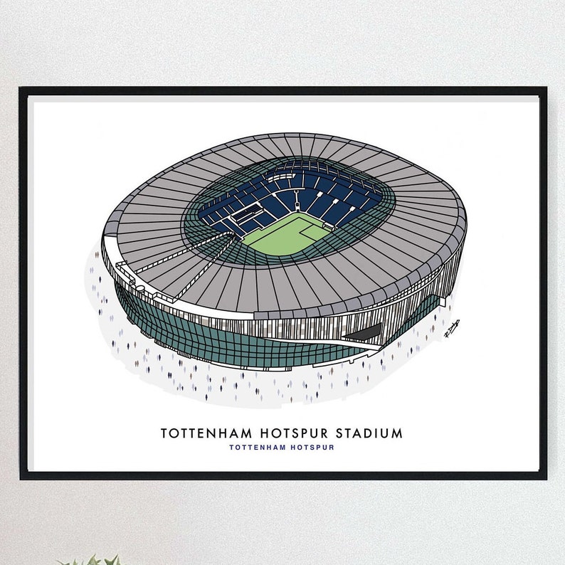 TOTTENHAM HOTSPUR STADIUM Digital Sketch Print - A3 Size - Ideal ...