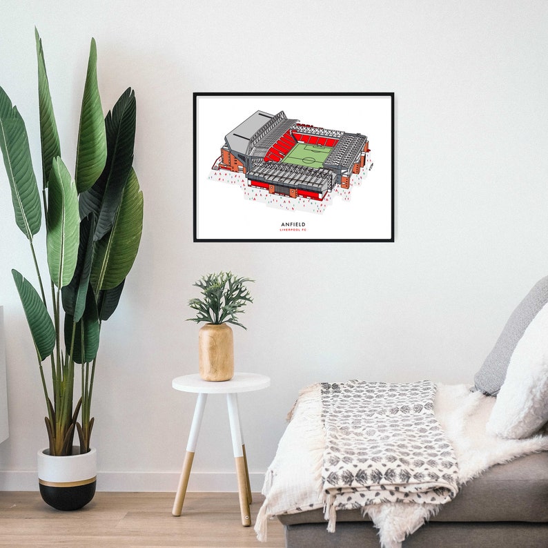 ANFIELD STADIUM Digital Sketch Print A3 Size Ideal Birthday Gift for ...