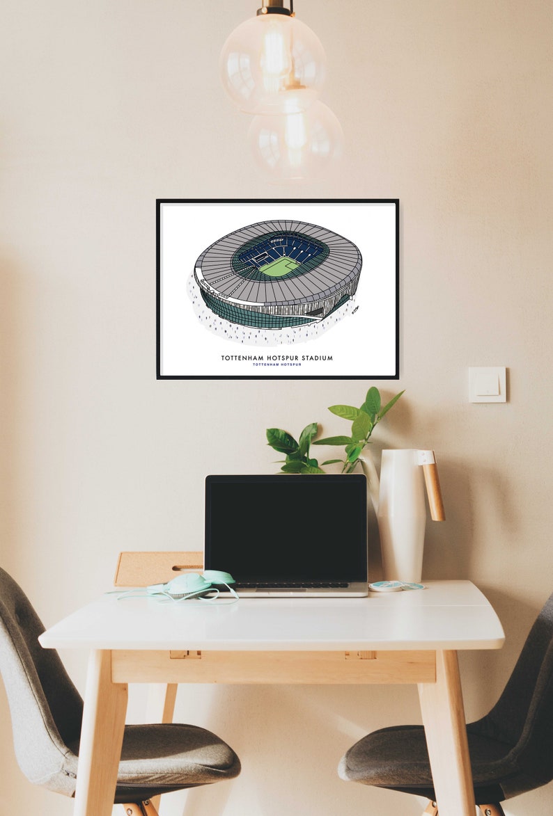 TOTTENHAM HOTSPUR STADIUM Digital Sketch Print - A3 Size - Ideal ...