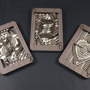 Royal Flush Playing Card Wall Art - Laser Cut Multi-layer Gift - Etsy