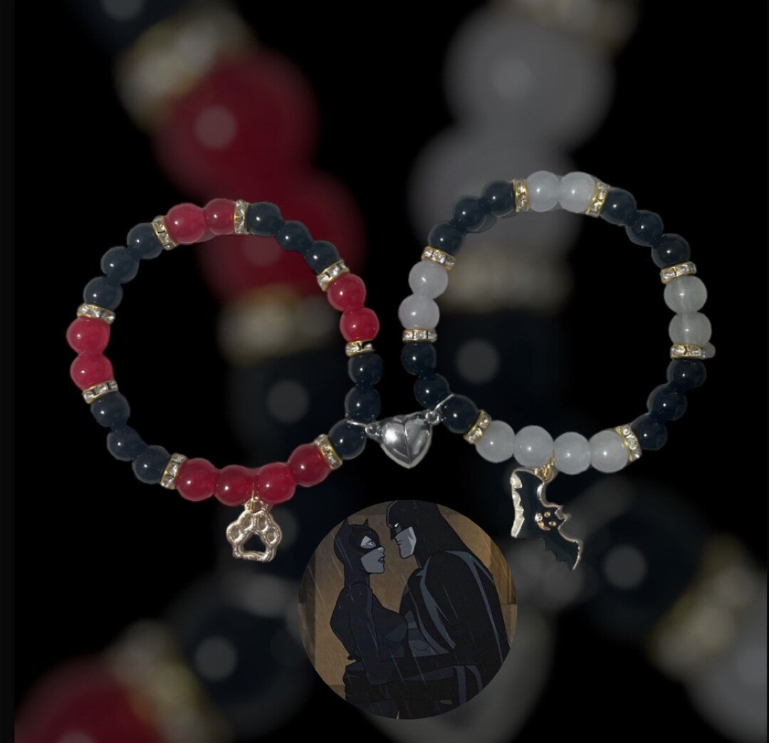 Batman X Cat Woman Matching Bracelet Duo - Etsy