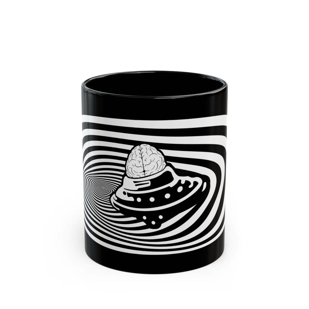 Psychedelic UFO Coffee Mug, Street Art, Modern Art, Spaceship, - Etsy