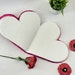 Handmade Paper Heart Shape Notebooks for Valentines Day Gift, Velvet ...