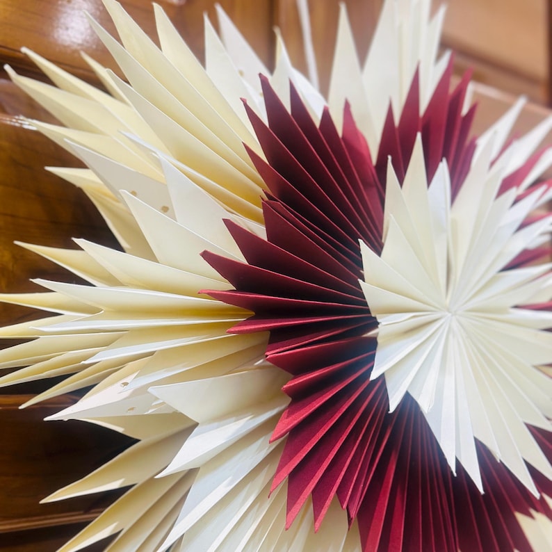 Handmade Paper Star Snowflake: 22-inch Christmas Decoration - Etsy