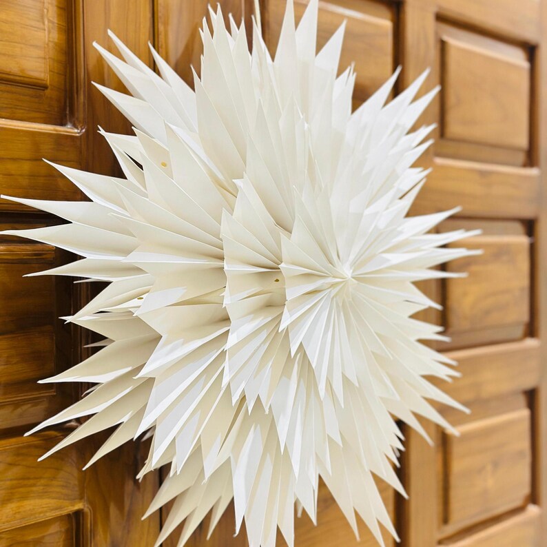 Handmade Paper Star Snowflake: 22-inch Christmas Decoration - Etsy