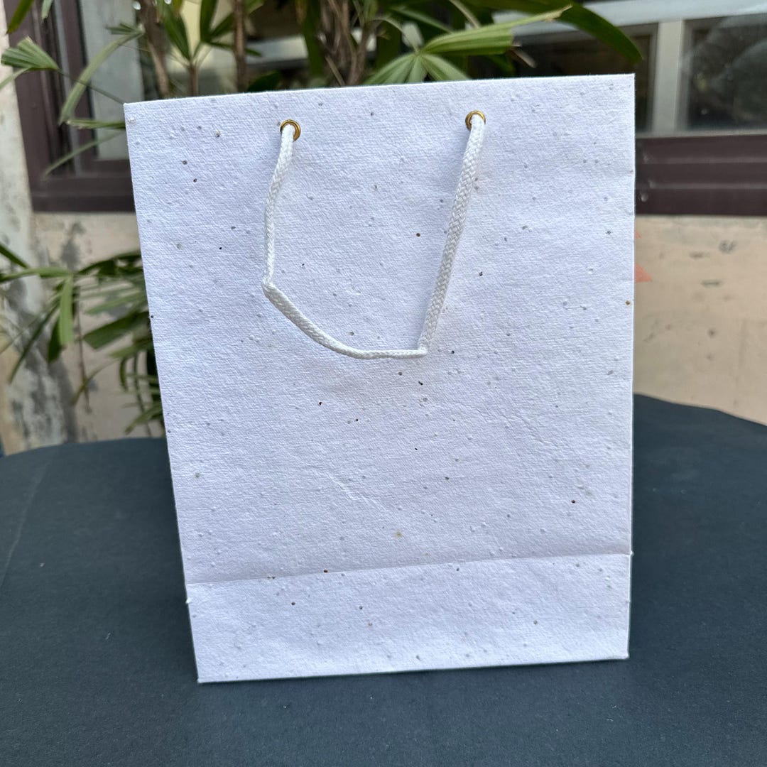 Handmade Paper Bags in Seed Paper, Handmade Seed Paper Bags, Christmas ...