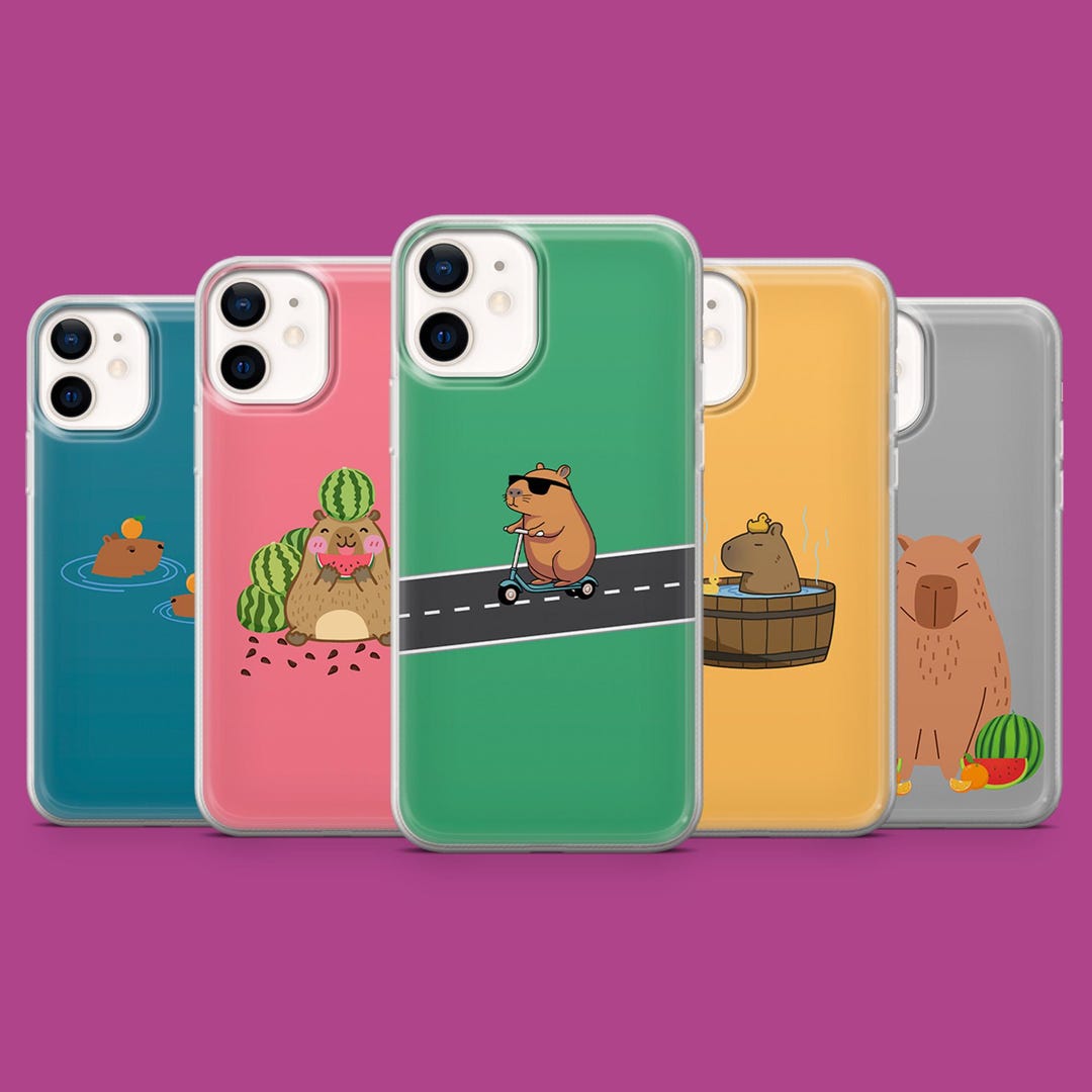 Capybara Phone Case Cute Rodent Capibara Cover for iPhone 17 16 15 14 ...